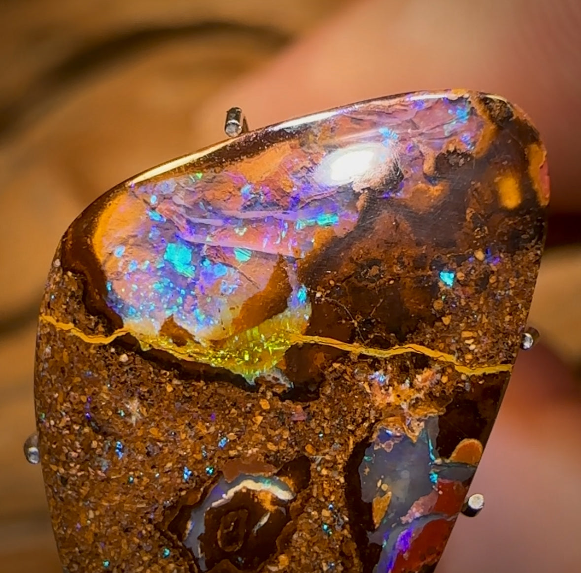 🔨 auction 🔨 8 4cts yowah nut conglomerate opal with small crystal ...