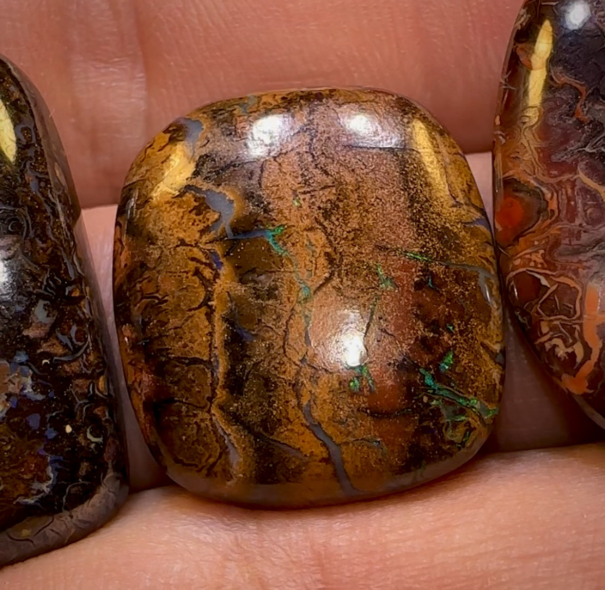 94.8cts - 3x Loose Queensland Boulder Opals. Wholesale Bargain Parcel