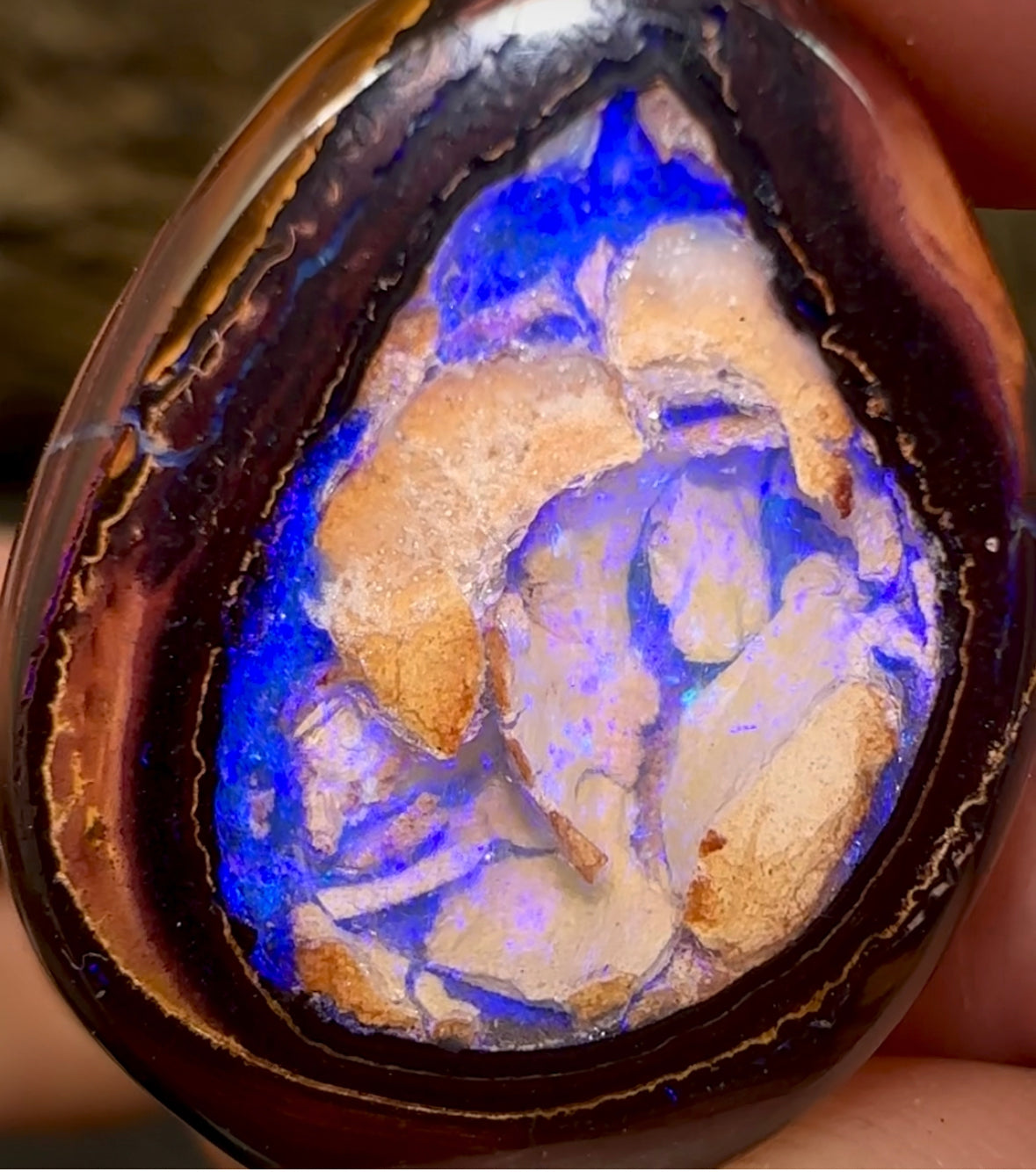 67.1cts - Pair of Fully framed Yowah Nut Crystal Centre Opals | Opal ...