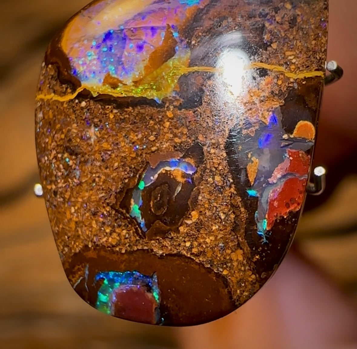 🔨 auction 🔨 8 4cts yowah nut conglomerate opal with small crystal ...