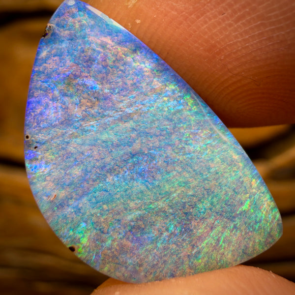 12.1cts - Water Clouds Gem Queensland Boulder Seam Opal - Opal Whisperers